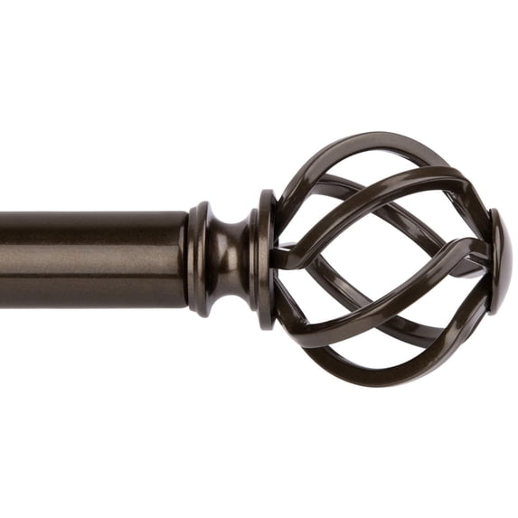 Bronze Curtain Rod 32 To 58 Inch(2.6-4.8ft) Adjustable Decorative 1 ...