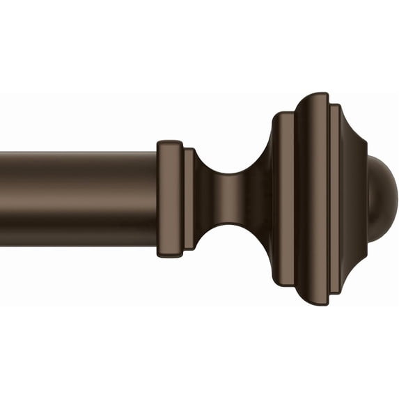 Bronze Curtain Rod for Windows 36-120 Inches, 1 Inch Heavy Duty ...