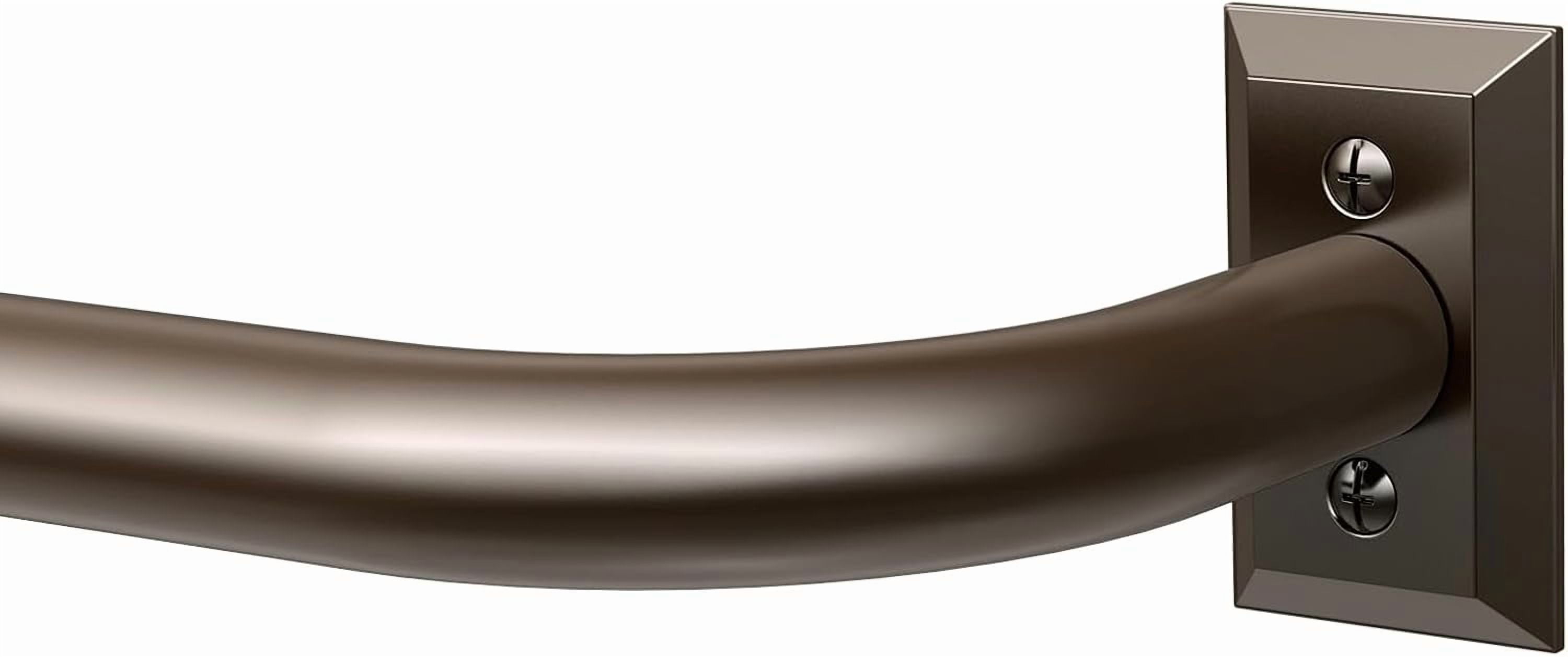 Bronze Curtain Rods, Heavy Duty Wrap Around Curtain Rod for Windows 28 ...