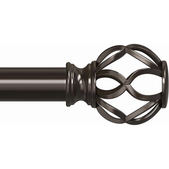 Bronze Curtain Rods for Windows 30 to 56 Inch, 1 Inch Adjustable ...
