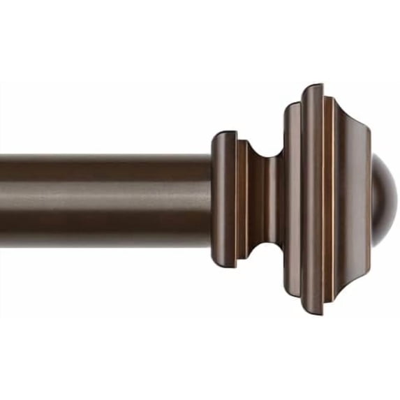 Bronze Curtain Rods for Windows 66 to 120 Inch, 1 Inch Heavy Duty Long ...