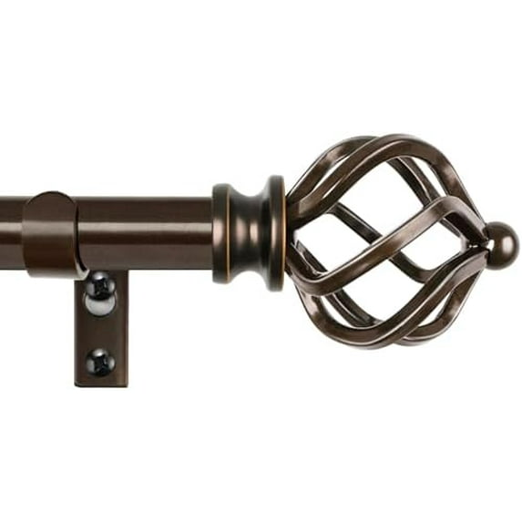 Bronze Curtain Rods for Windows 72 to 144 Inch, Long Curtain Rod 32 to ...