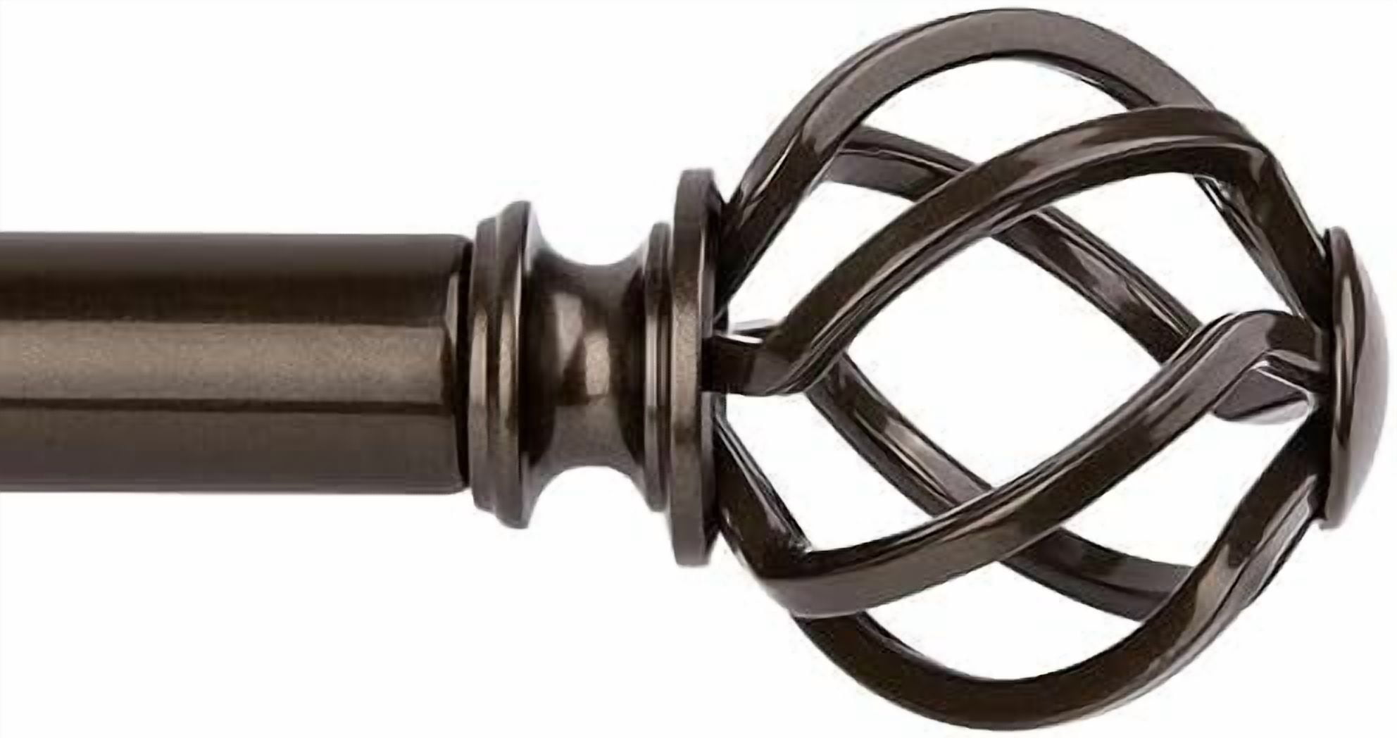 Bronze Curtain Rods for Windows 72 to 144 Inches (6-12ft), 1 Inch Long ...