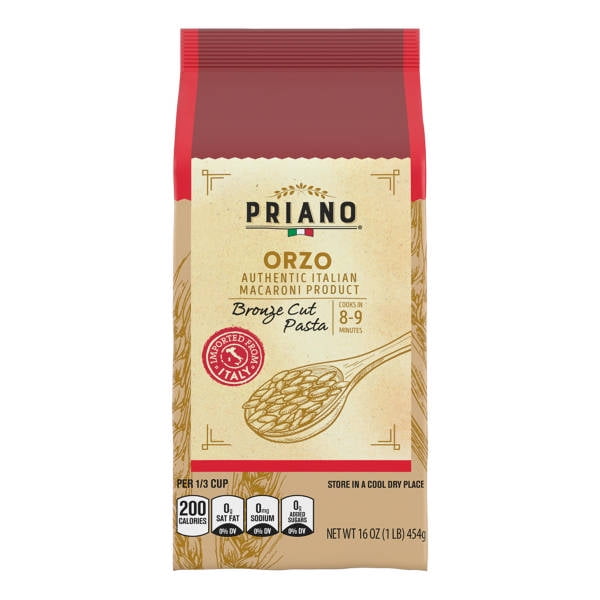 Bronze Cut Orzo Shaped Pasta, 16 oz- Pack of 3 - Walmart.com