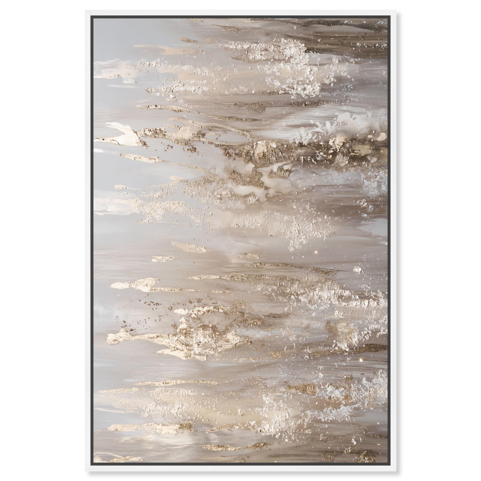 Bronze Decay Canvas Elegant Gold Abstract by Art Remedy, White Frame ...