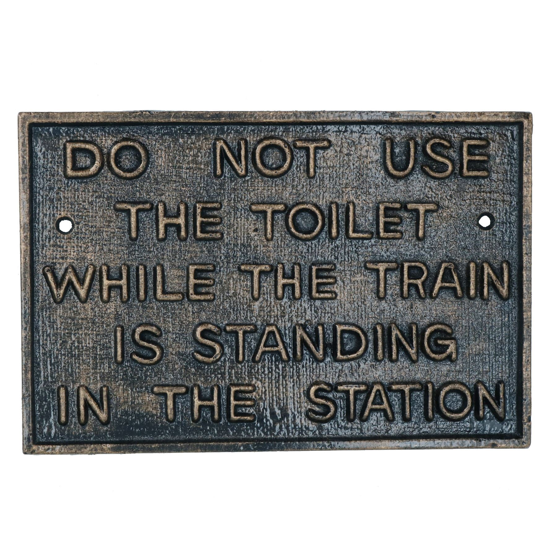 Bronze Do Not Use Toilet Cast Iron Sign Plaque Wall Fence Gate Train ...