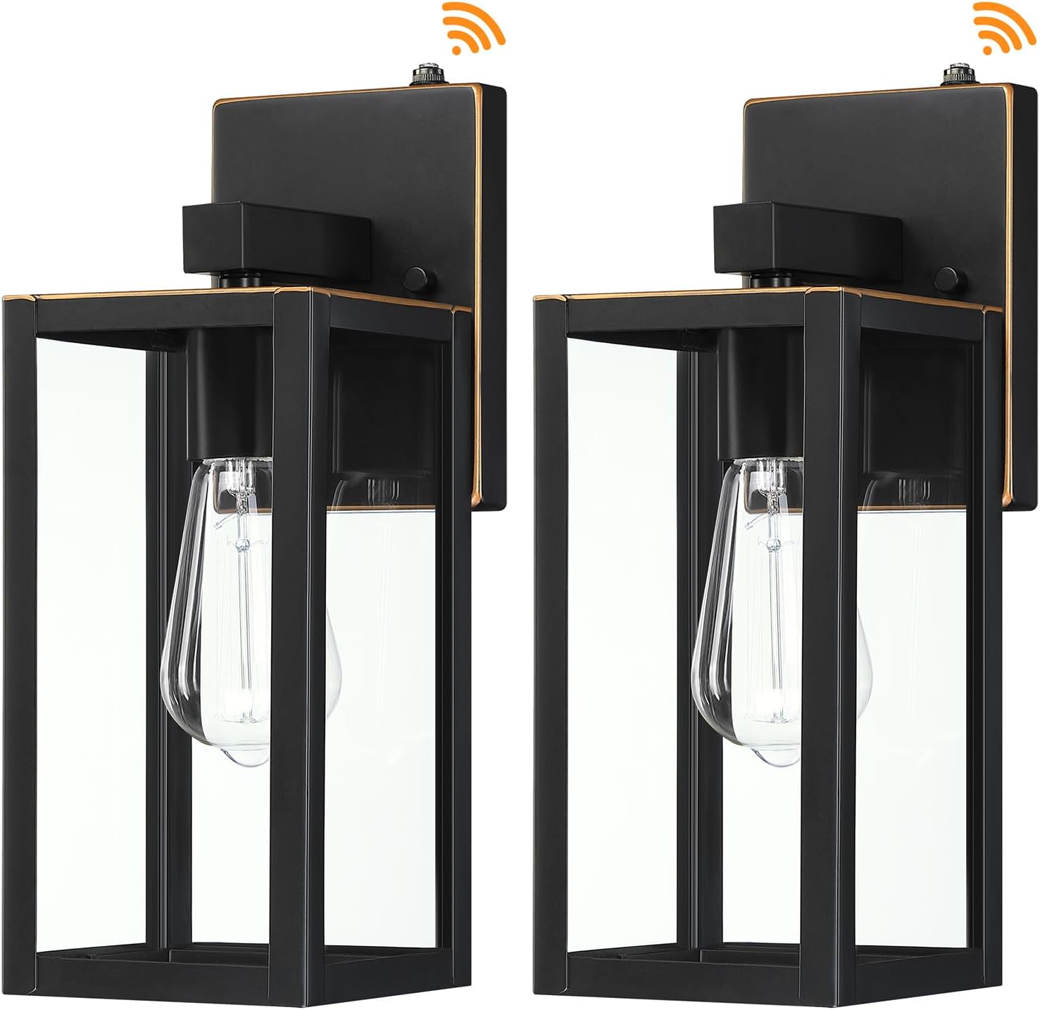 Bronze Exterior Wall Sconce Dusk To Dawn, 2 Pack 14-Inch Wall Sconce Light Fixtures for Hallway ...