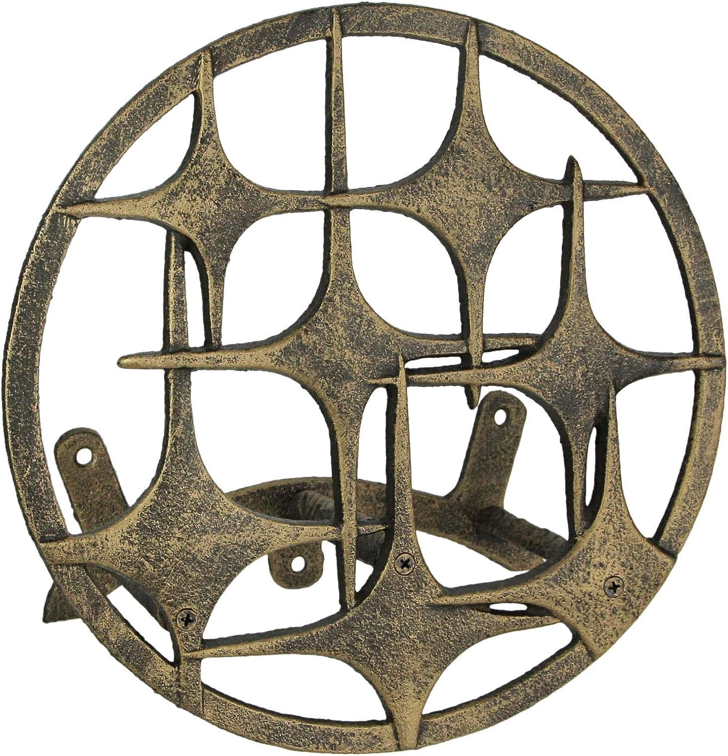 Bronze Finish Cast Iron MCM Stars Wall Mounted Hose Holder - Stylish ...