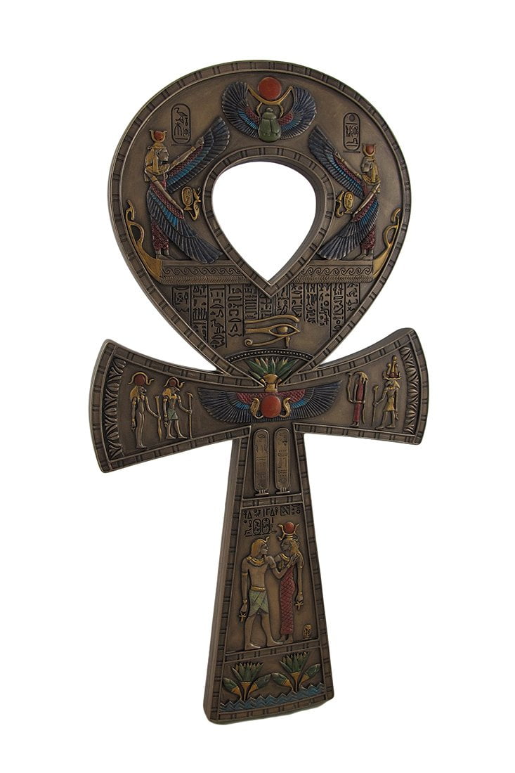 Bronze Finished Ancient Egyptian Ankh Symbol Wall Hanging 15 3/4 Inches ...