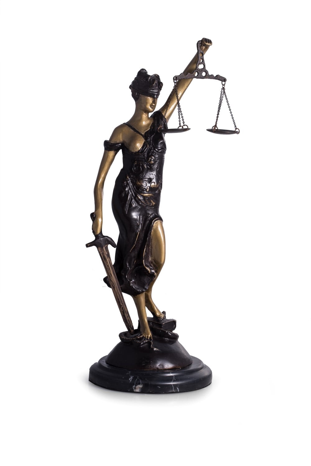 Bronze Lady Justice Sculpture on a Marble Base. - Walmart.com