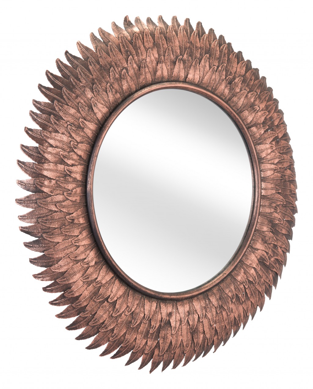 Bronze Leaf Round Mirror - Walmart.com