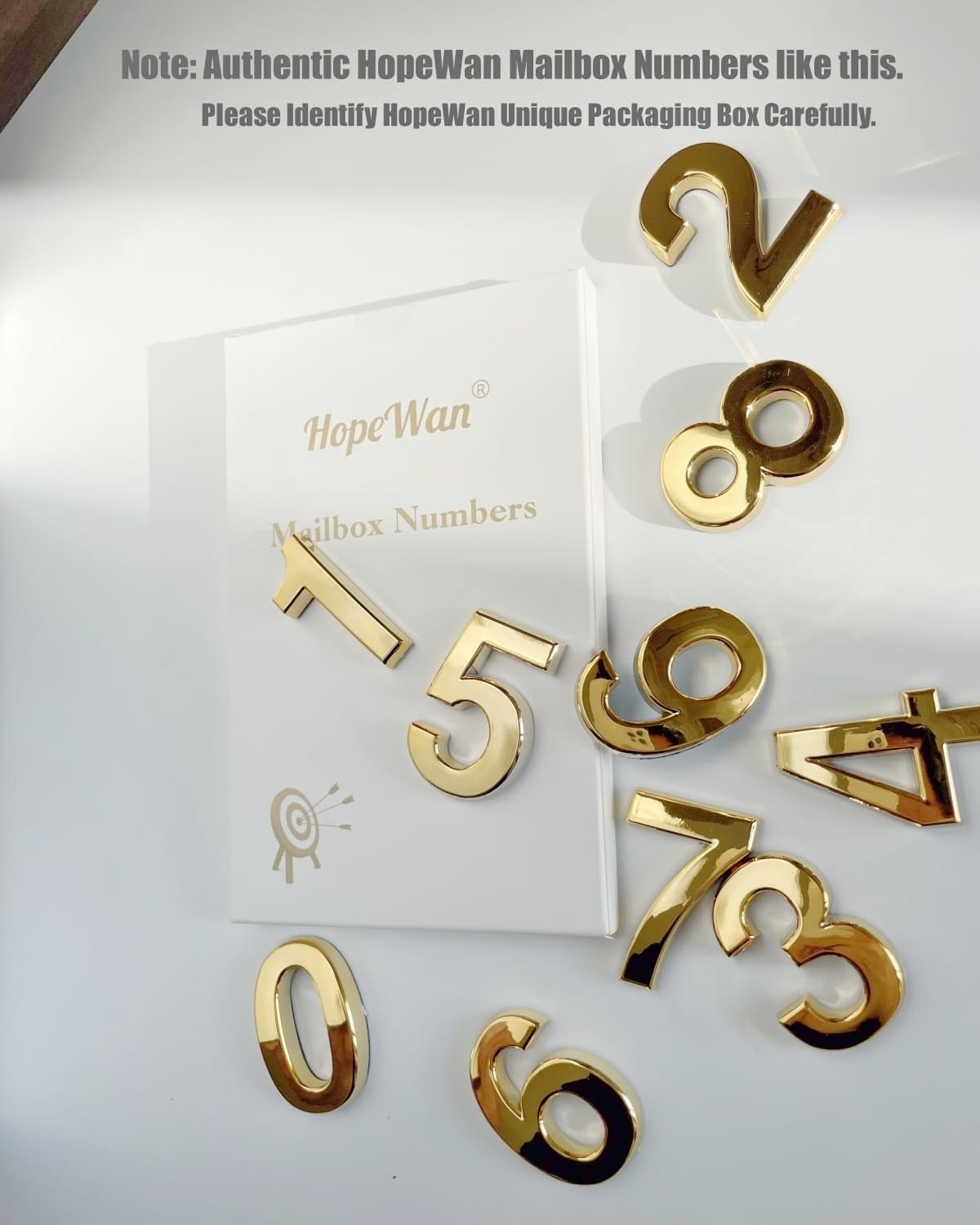 Bronze Mailbox Numbers, 2 Inch 3D Door Number Stickers For Apartments ...