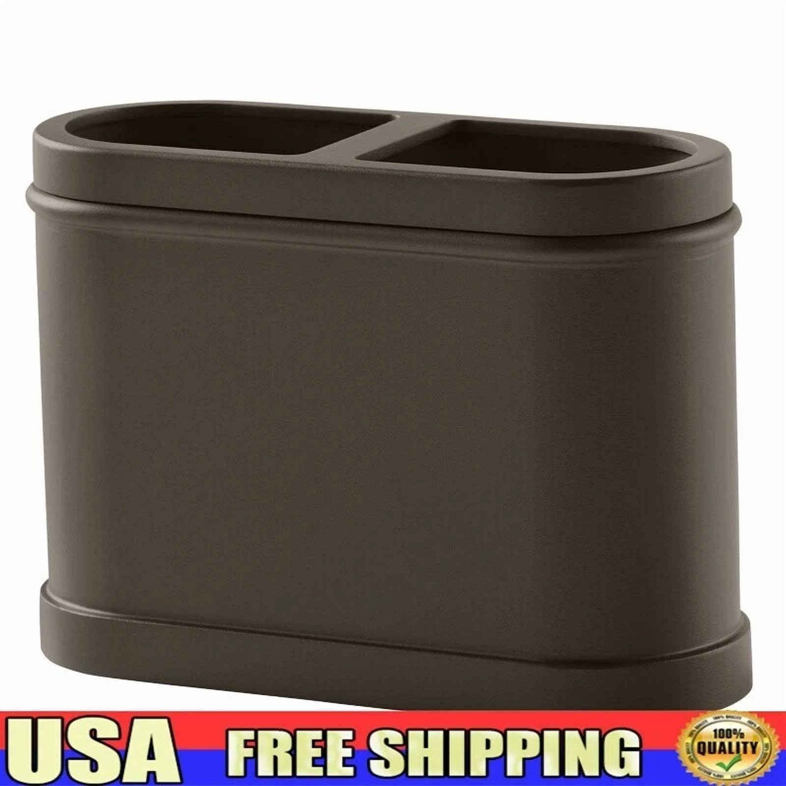 Bronze Metal Toothbrush Holder Bathroom Organization Chic Desk Storage ...