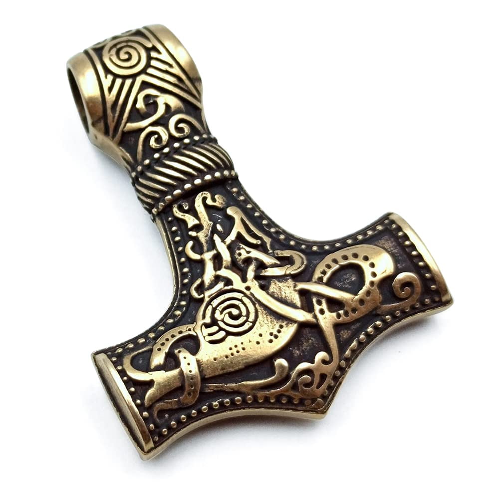 Bronze Mjolnir replica Mammen style Hammer of Thor pendant Norse ...