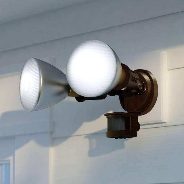 Bronze Motion Sensor Dusk to Dawn Outdoor Security Flood Light - 2 ...