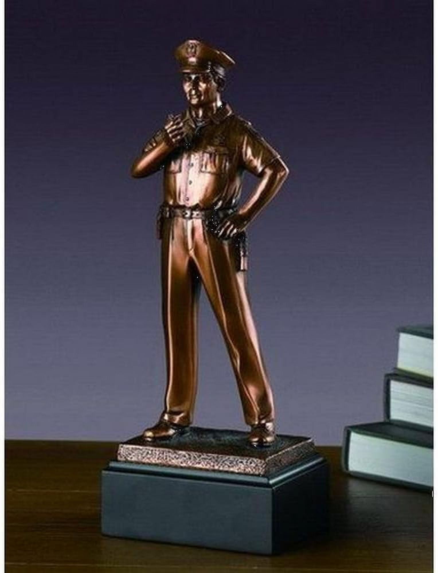 Bronze Plated Police Officer Statue Cop Trooper - Walmart.com