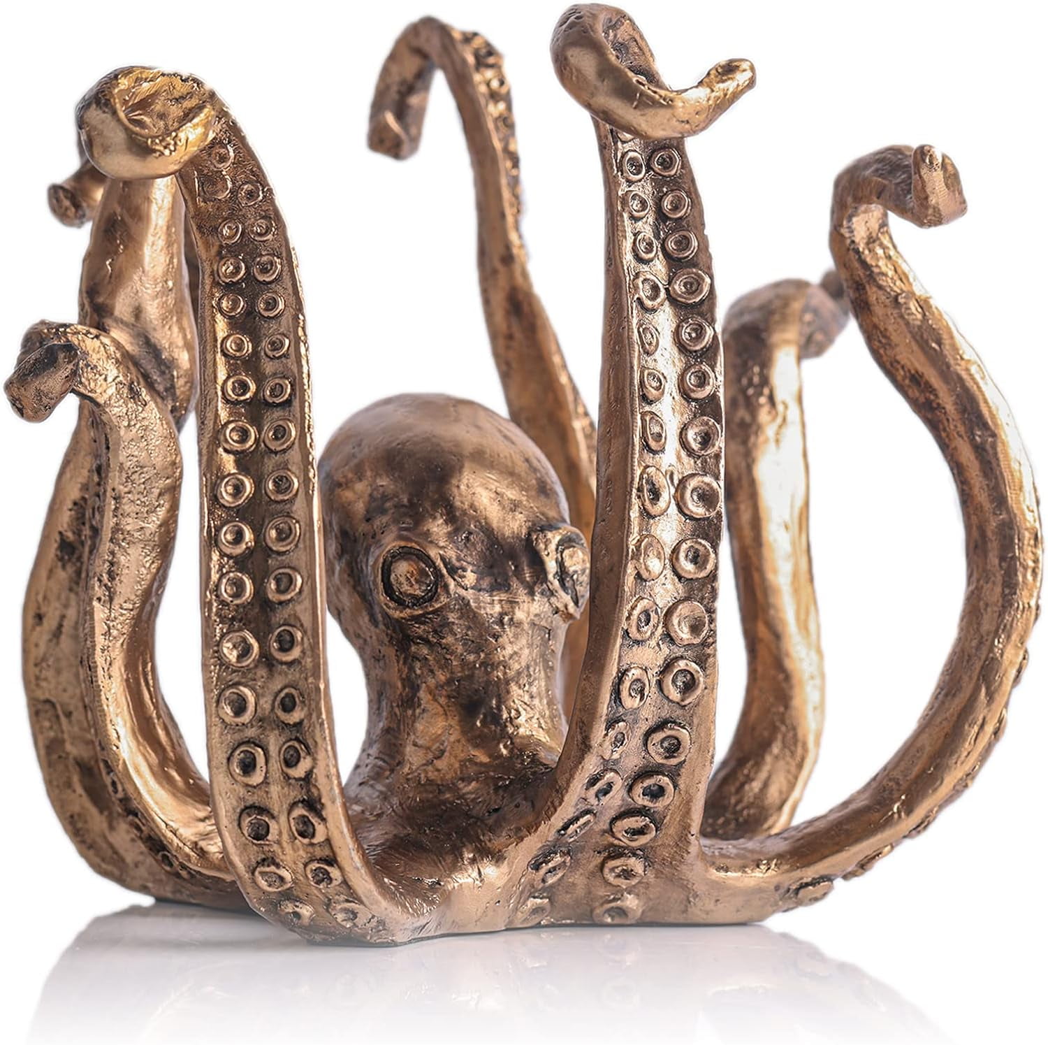 Bronze Resin Octopus Statue and Ornament - Mug and Candle Holder for ...