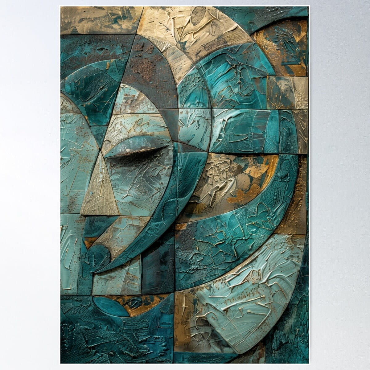 Bronze Rhapsody Poster Wall Art, Modern Wall Decor For Living Room ...