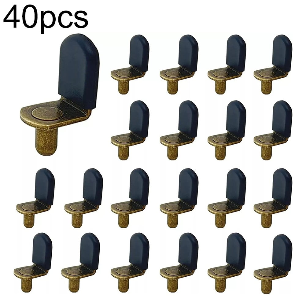Bronze Shelf Pins 40 L-Clips /4 Inch Shelf Support Nails Closet Divider ...