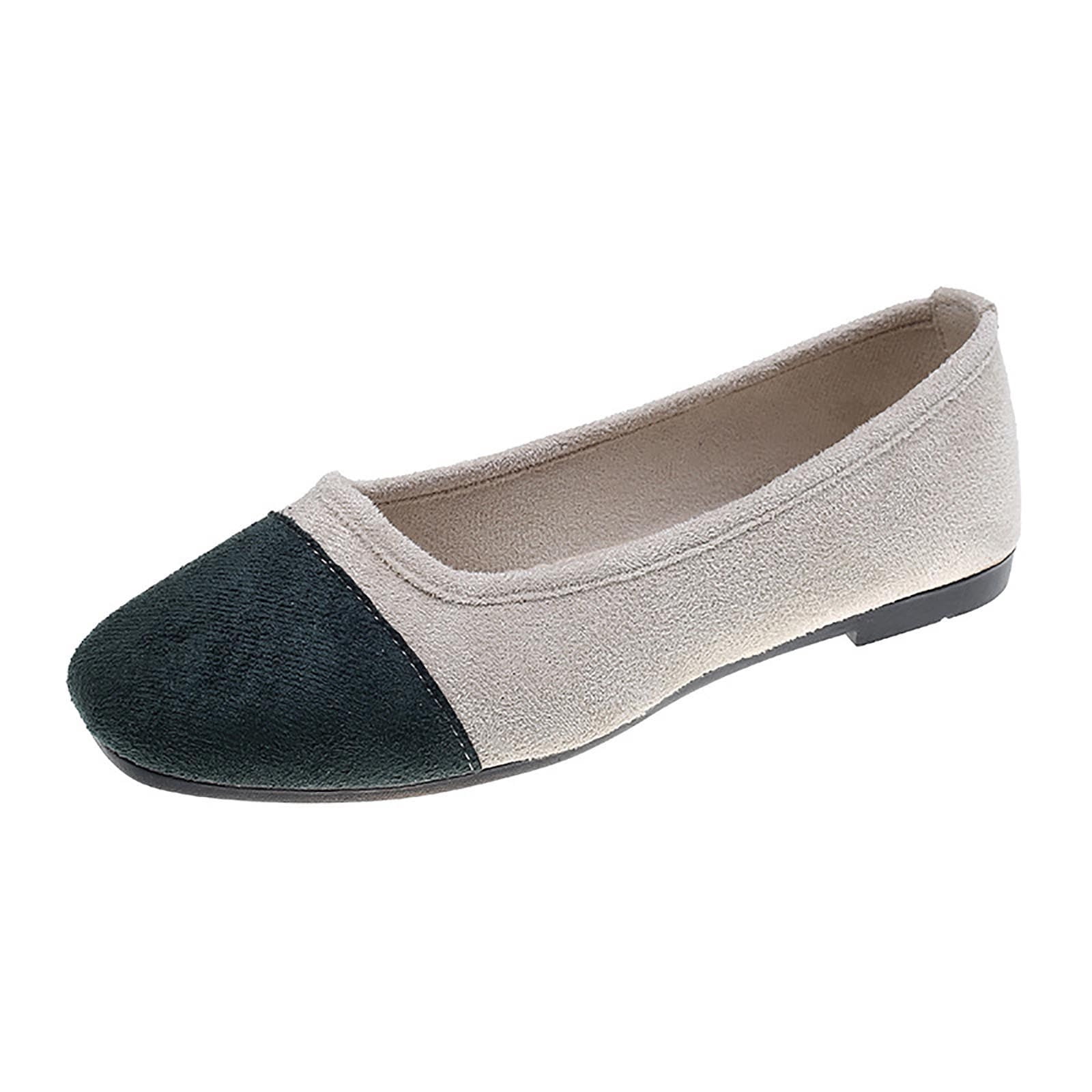 Bronze Shoes Women Casual Fashion Spring Fall Flat Round Toe Color ...