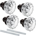 Bronze Simple Fluted Glass Mortise Style Doorknobs, 2 Set - Walmart.com