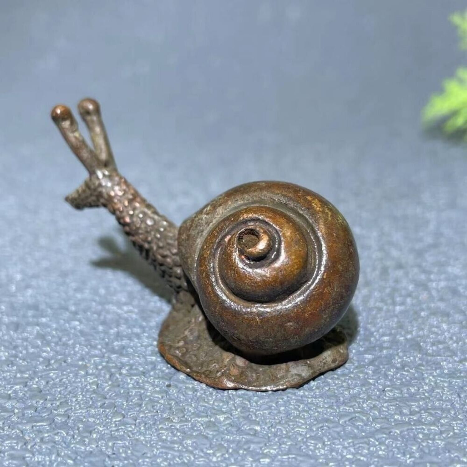 ‌Bronze Snail Statue Collectible Home Decor Garden Art Vintage ...