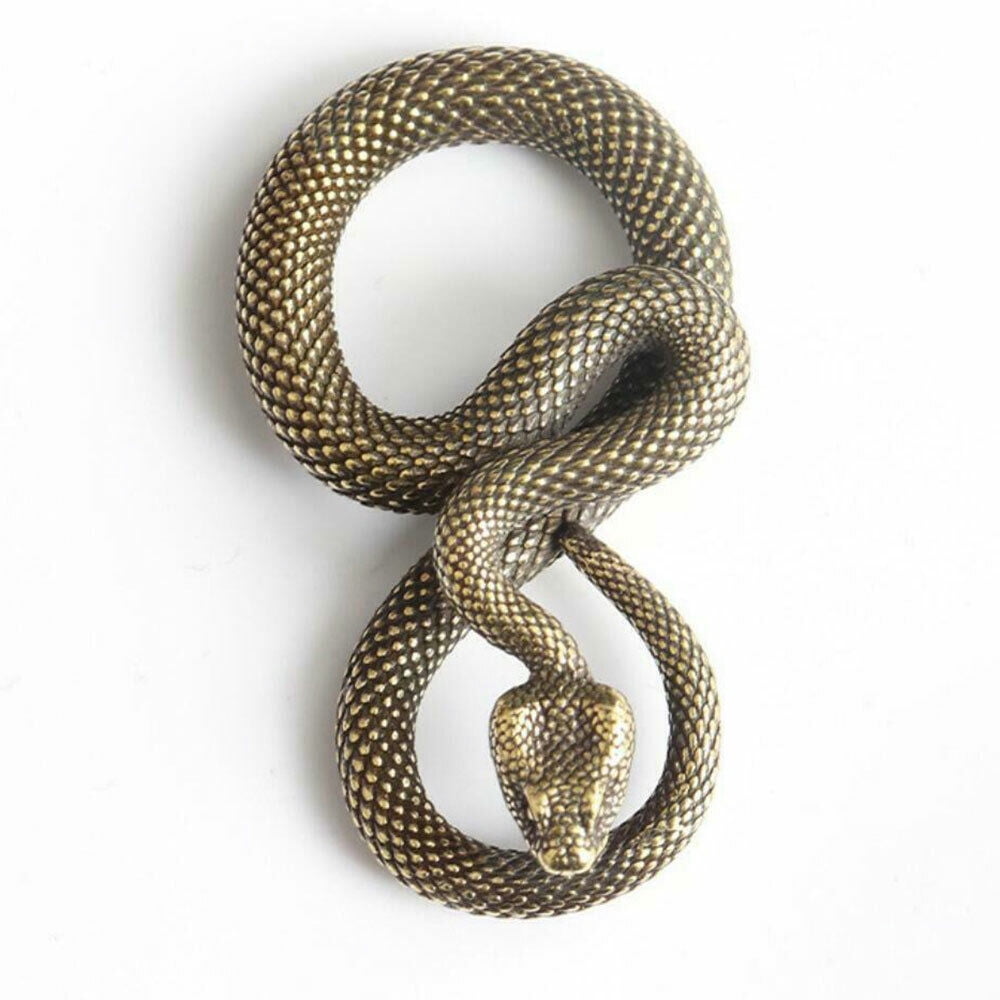 Bronze Snake Statue Figure Handmade Keychain Car Pendant Halloween ...