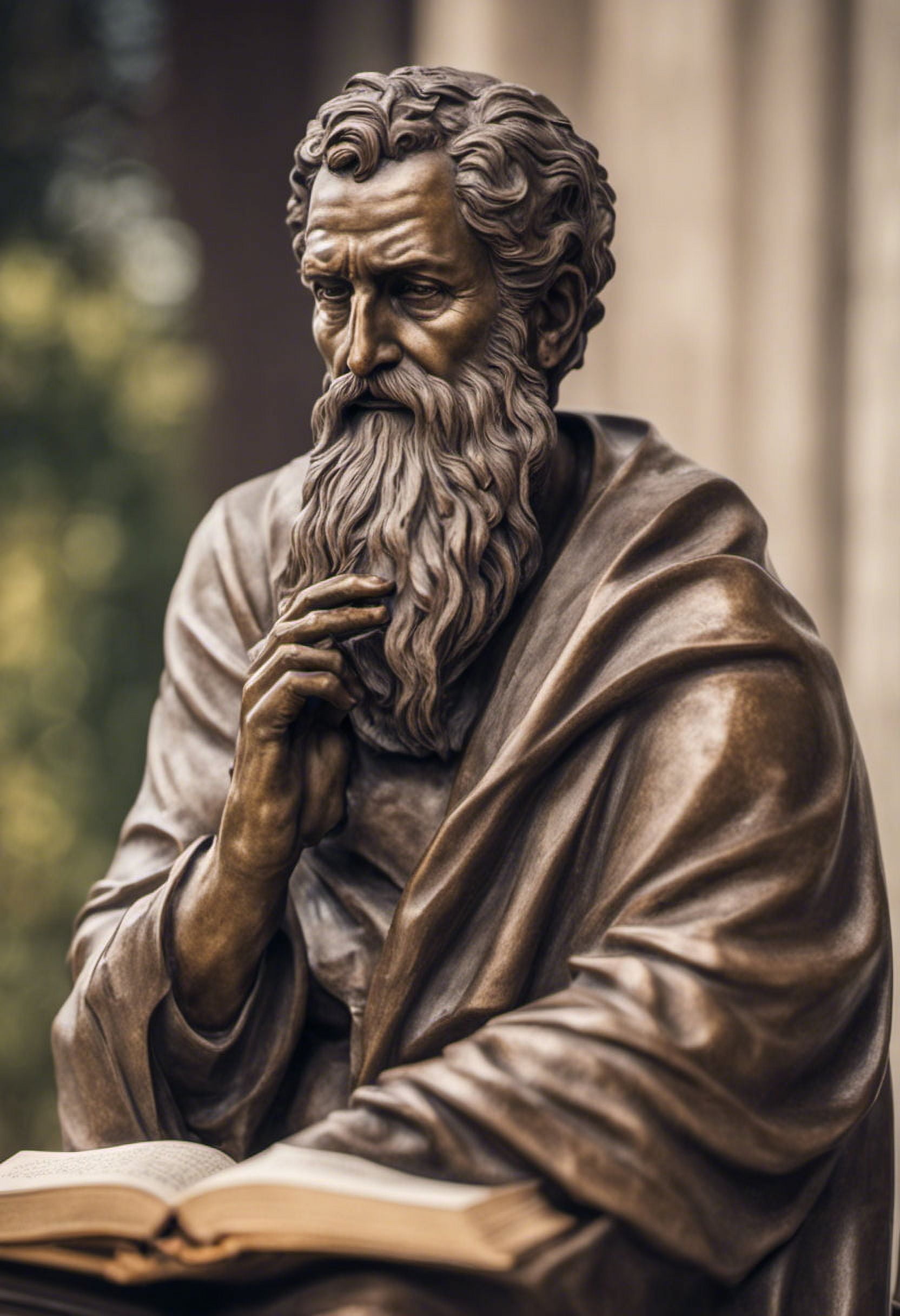 Bronze Statue of A Philosopher Photograph - 12" x 18" Art Print Wall ...
