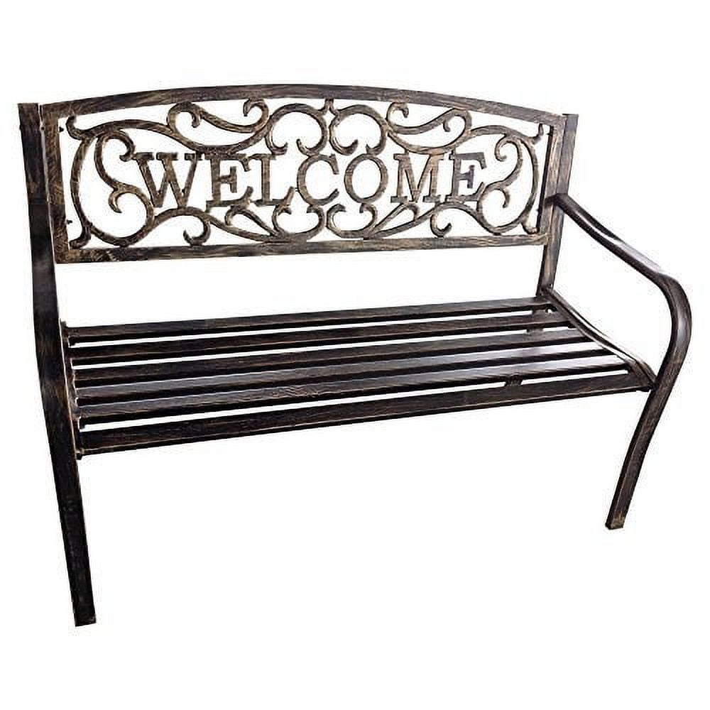 Bronze Steel Welcome Bench - Walmart.com
