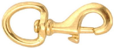 Bronze Swivel Round Eye Bolt Snap, 3/4-In., Heavy-Duty Marine Hardware ...