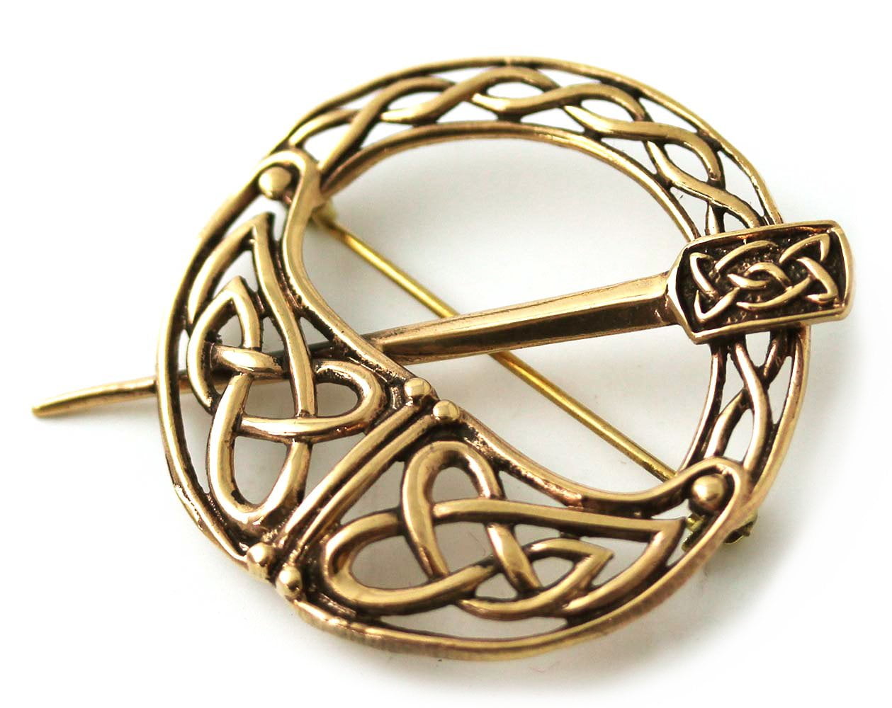 Bronze Tara Filigree Celtic Knot Brooch and Pins Norse Nordic Irish Vintage Thailand Made ...