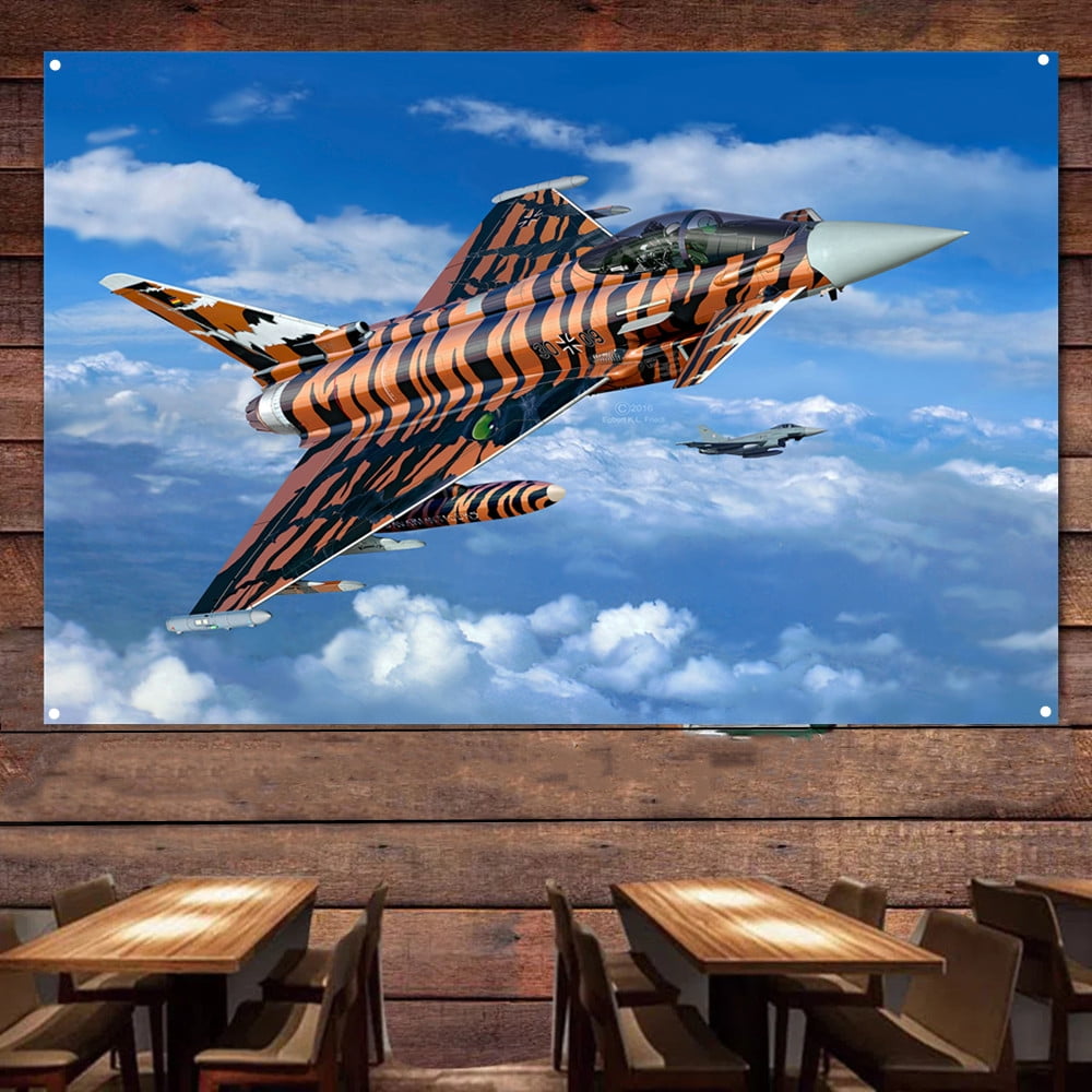 Bronze Tiger Fighter Banner Wall Flag - Air Force Attack Aircraft ...