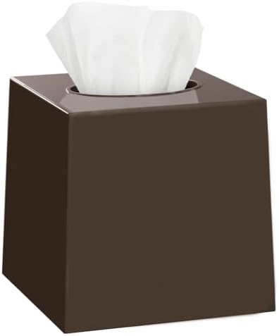 Bronze Tissue Box Cover Square - Plastic Facial Tissue Box Holder ...