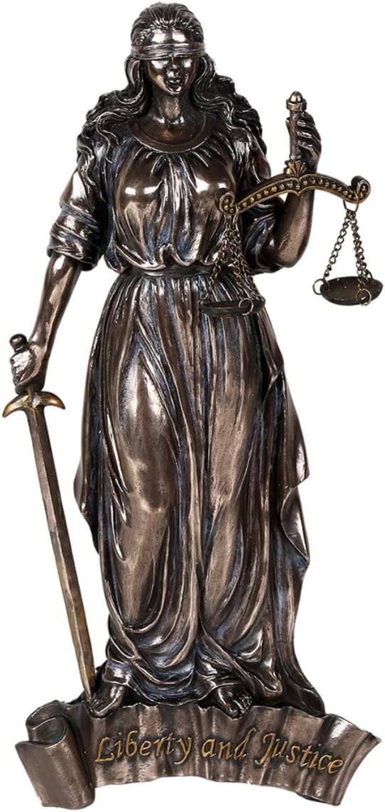 Bronze Toned Resin Lady Justice Wall Hanging Plaque, 11 1/2 Inch ...