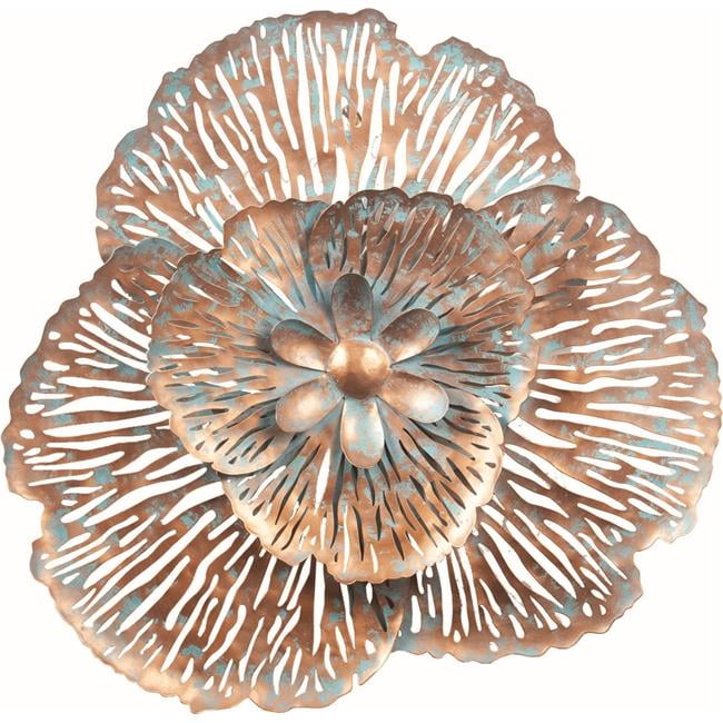 Bronze & Verdigris Flower Wall Decor - Walmart.com