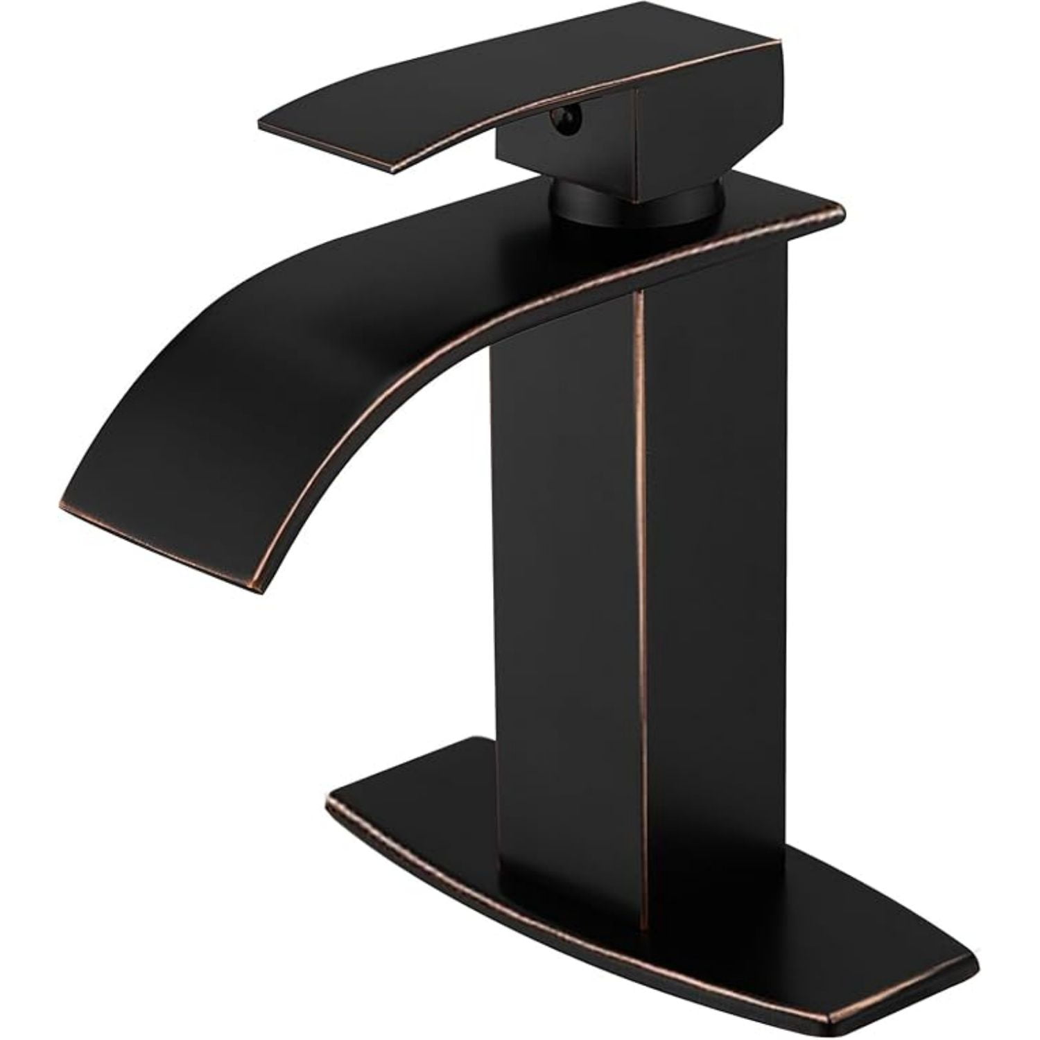 Bronze Waterfall Bathroom Faucet, Single Handle Bathroom Vanity Sink ...