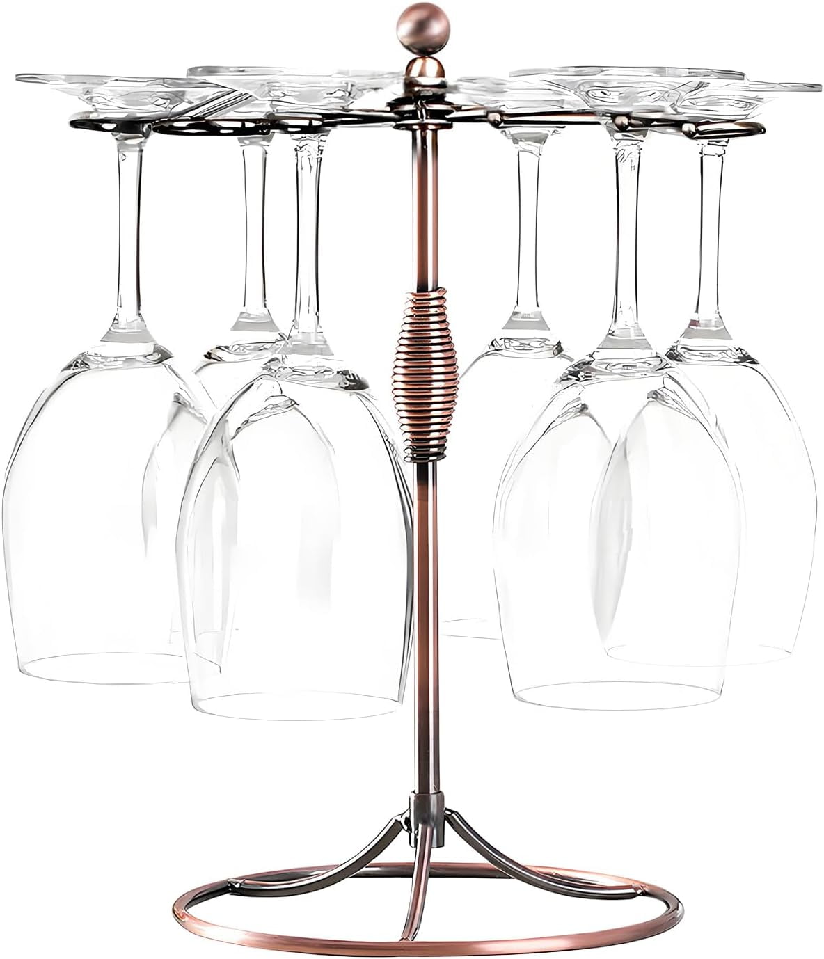 Bronze Wine Glass Holder Stand, Antiqued Countertop Freestanding ...