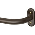 Bronze Wrap Around Curtain Rod, Adjustable 72 to 144 Inches, 1 Inch ...