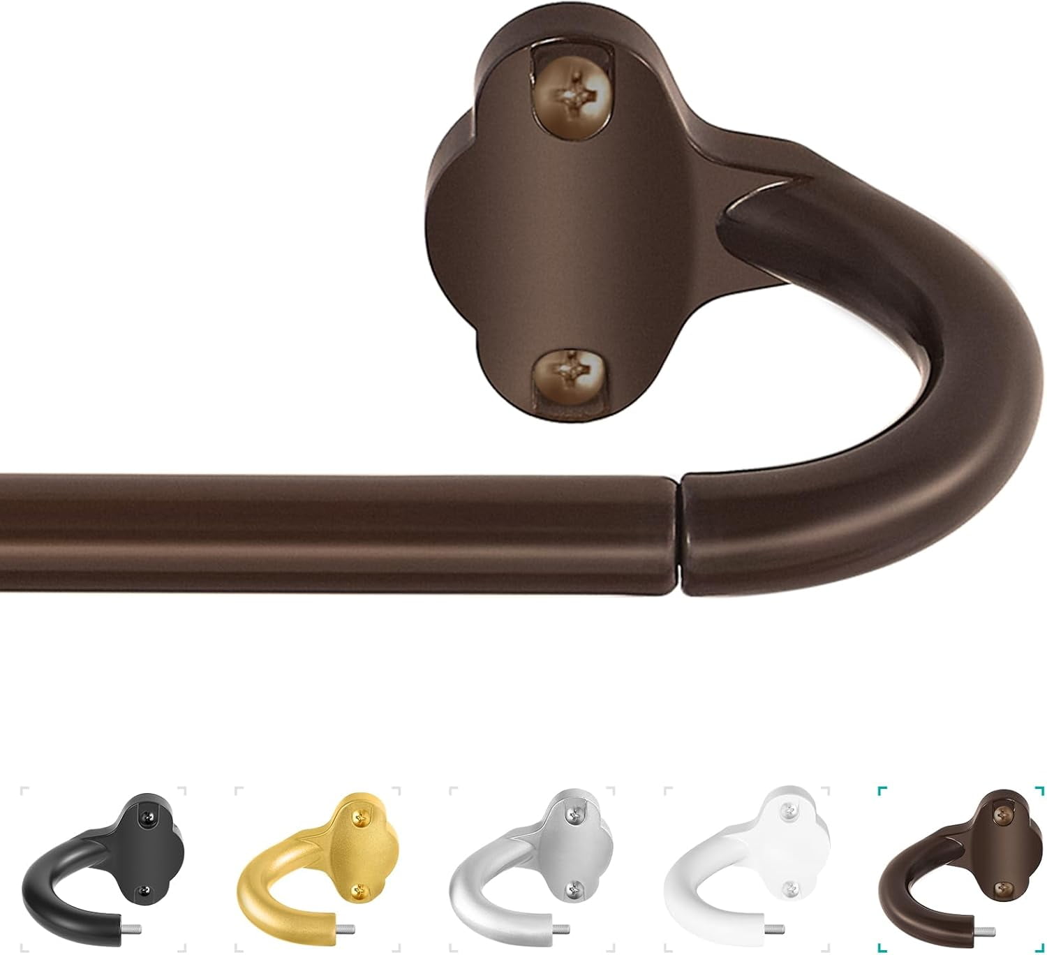 Bronze Wrap Around Curtain Rods:5/8Inch Blackout Adjustable Window ...