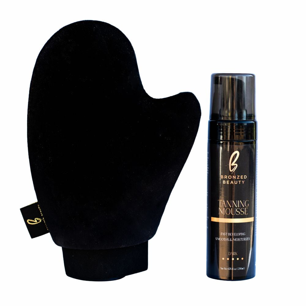 Bronzed Beauty Dark Tanning Mousse Kit – 6.7fl oz Self-Tanning Mousse ...