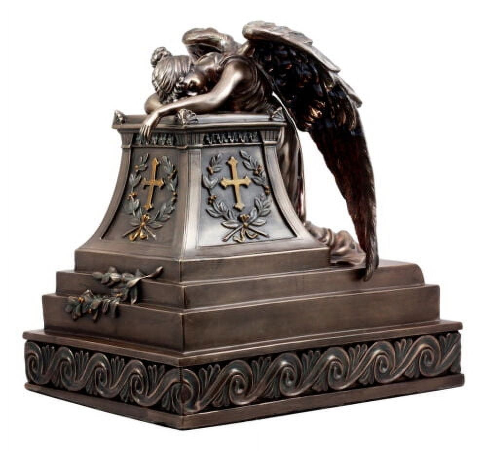 Bronzed Inspirational Guardian Mourning Angel Cremation Urn Statue 320 ...