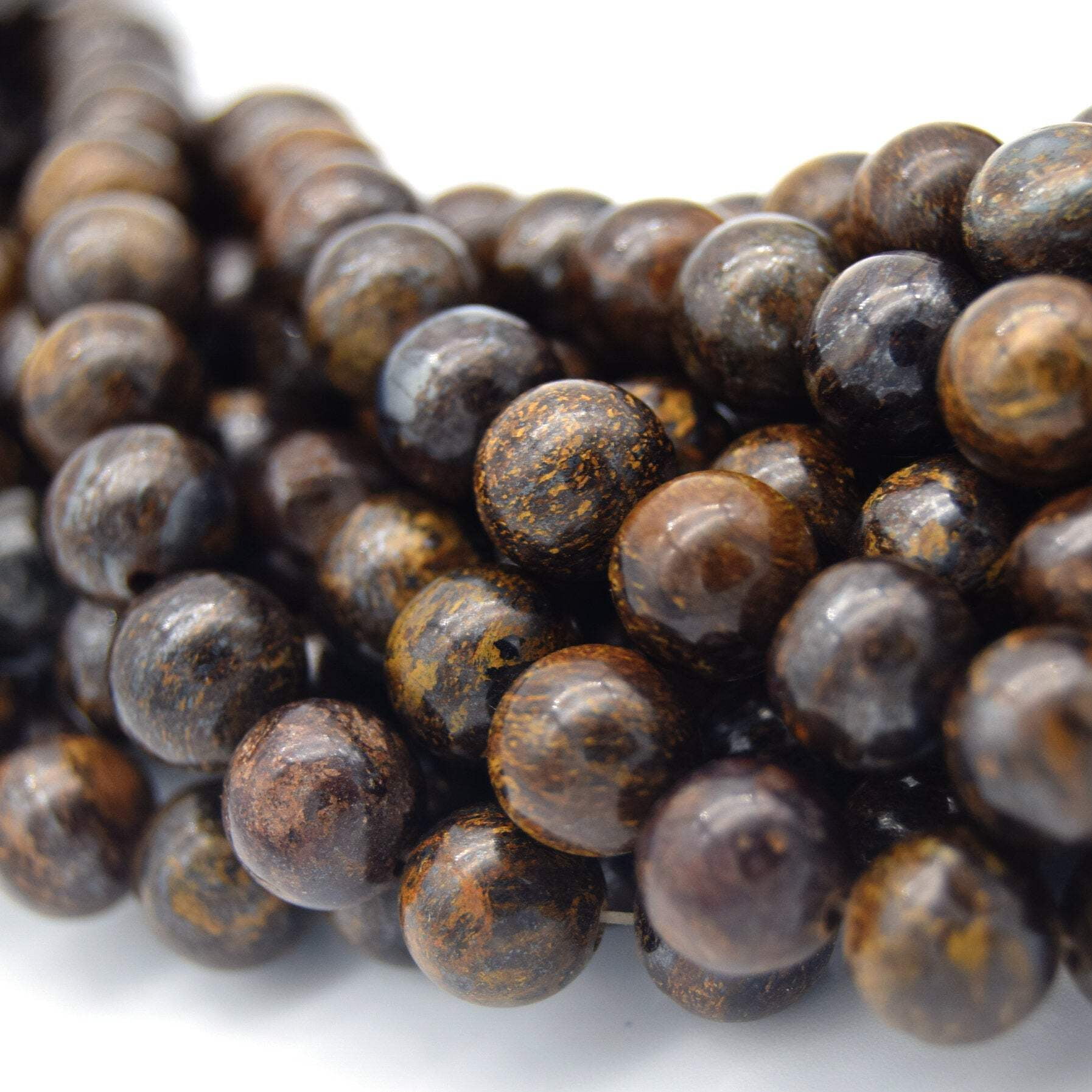 Bronzite Beads | Smooth Round Natural Gemstone Beads - 4mm 6mm 8mm 10mm ...