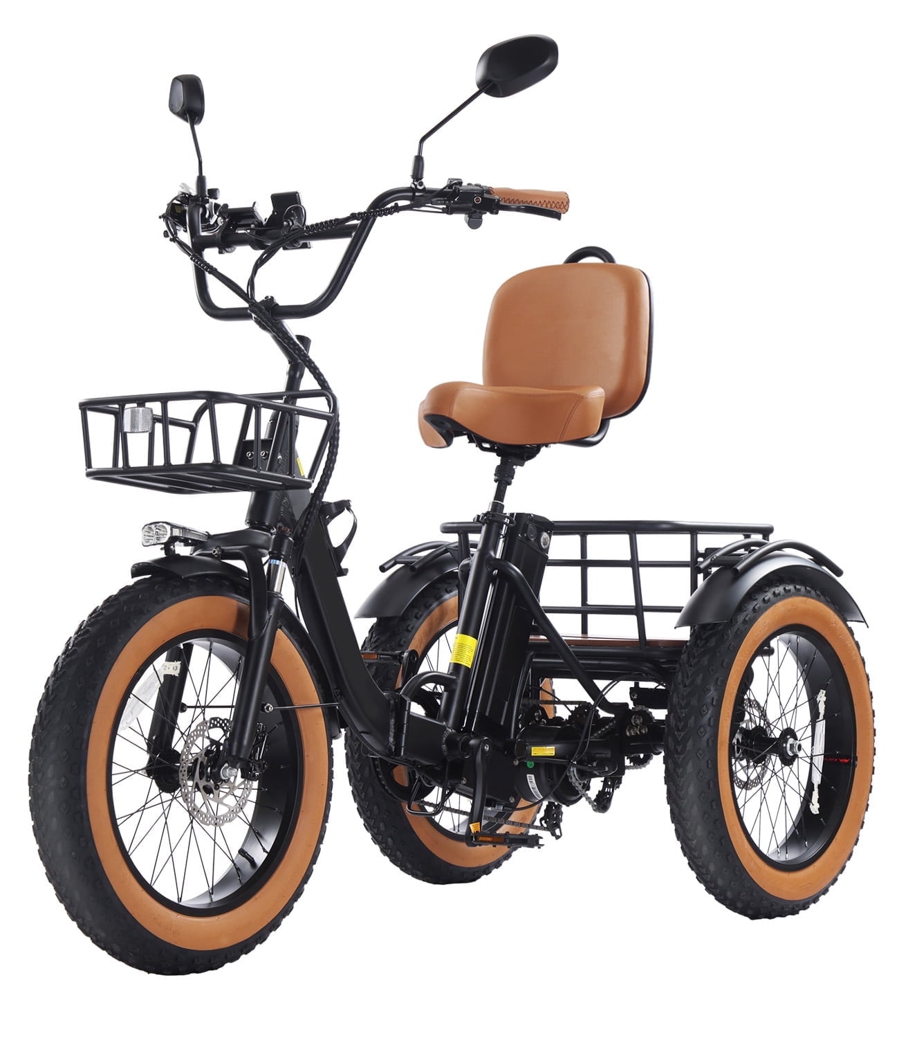 Broobey Electric Tricycle Pre-Assembled 90% 3 Wheel Electric Bicycle ...