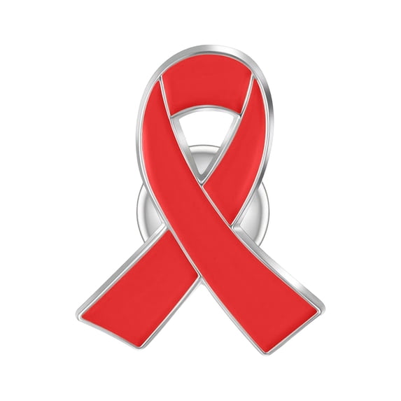 Brooch 1 | Elegant Ribbon Cancer Awareness Lapel Pin Heart Shaped Silk ...