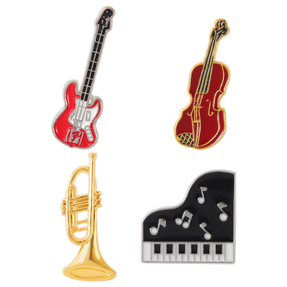 Brooch Guitar Model Wedding Badge Miniature Pin Musical Decor Blouse ...