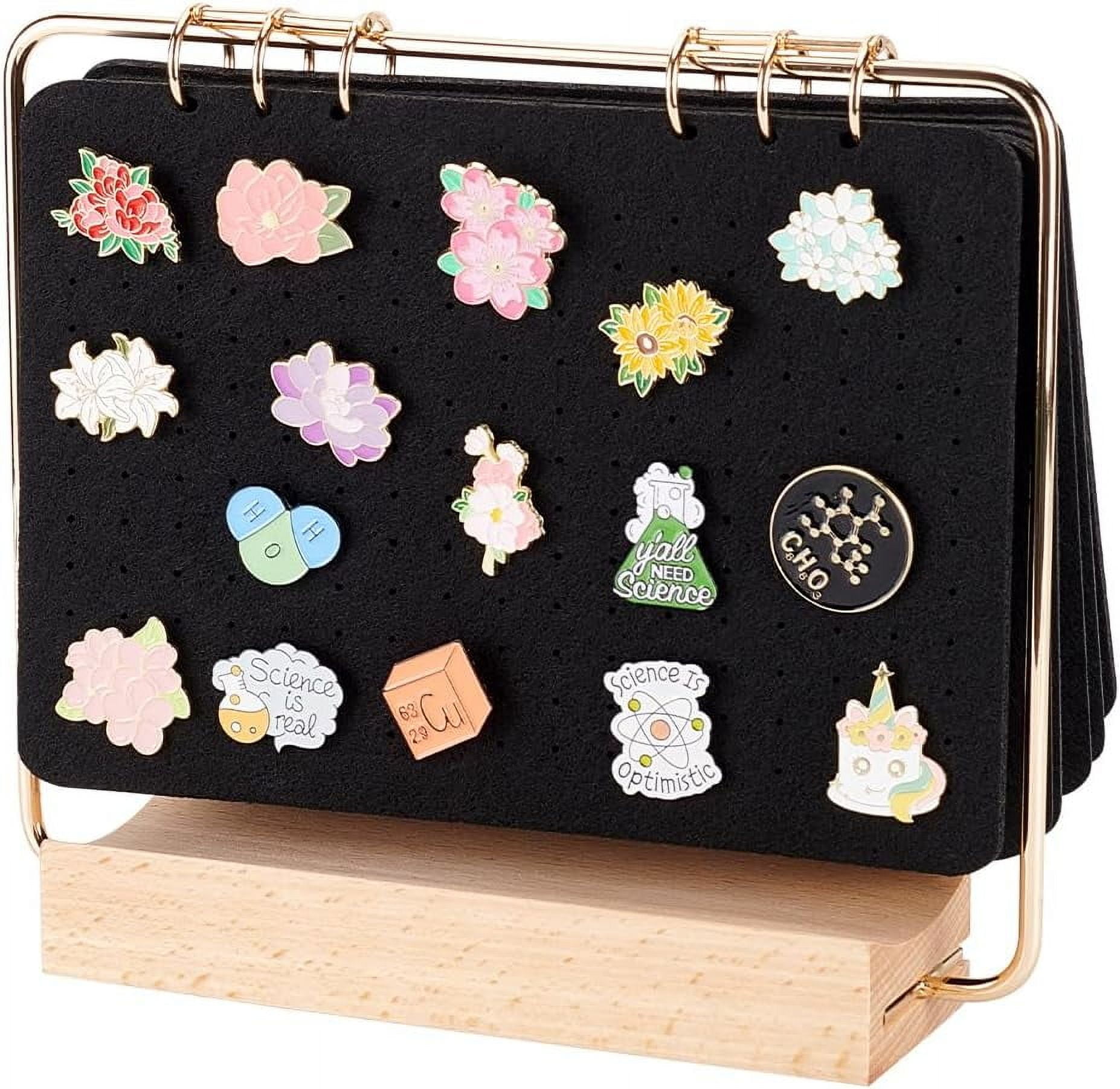 Brooch Organizer Pin Collection Calendar with Wooden Stand Pin Holder ...