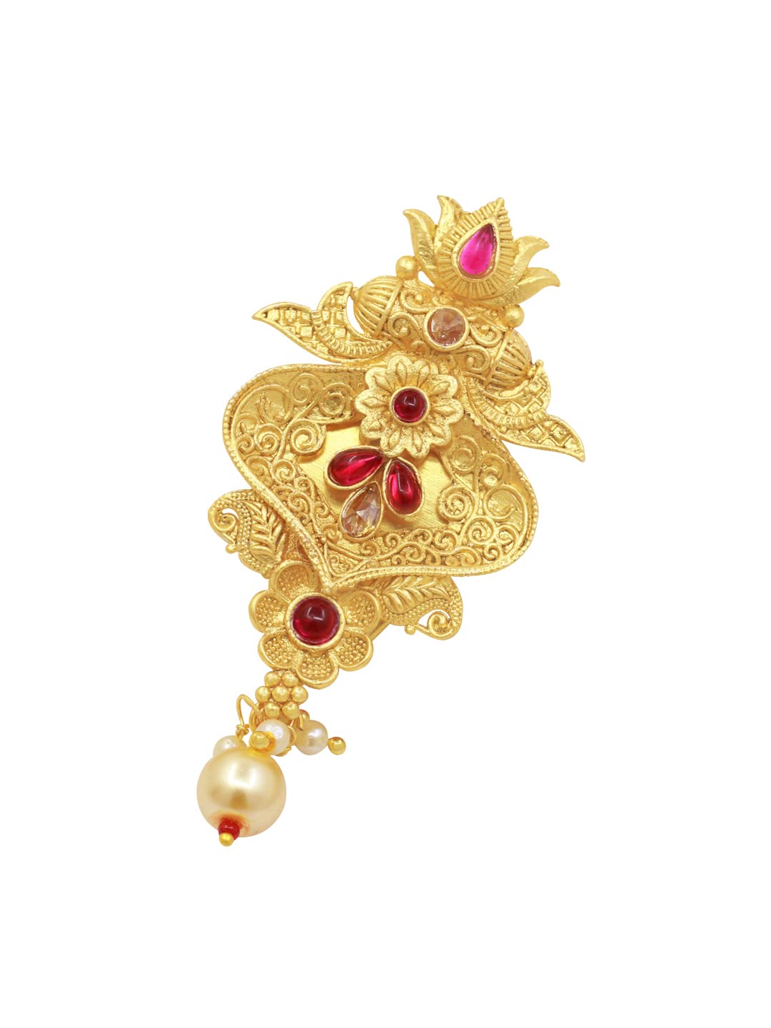 Brooch Saree Pin Stunning Antique Gold Plated Saree Brooch Handmade ...