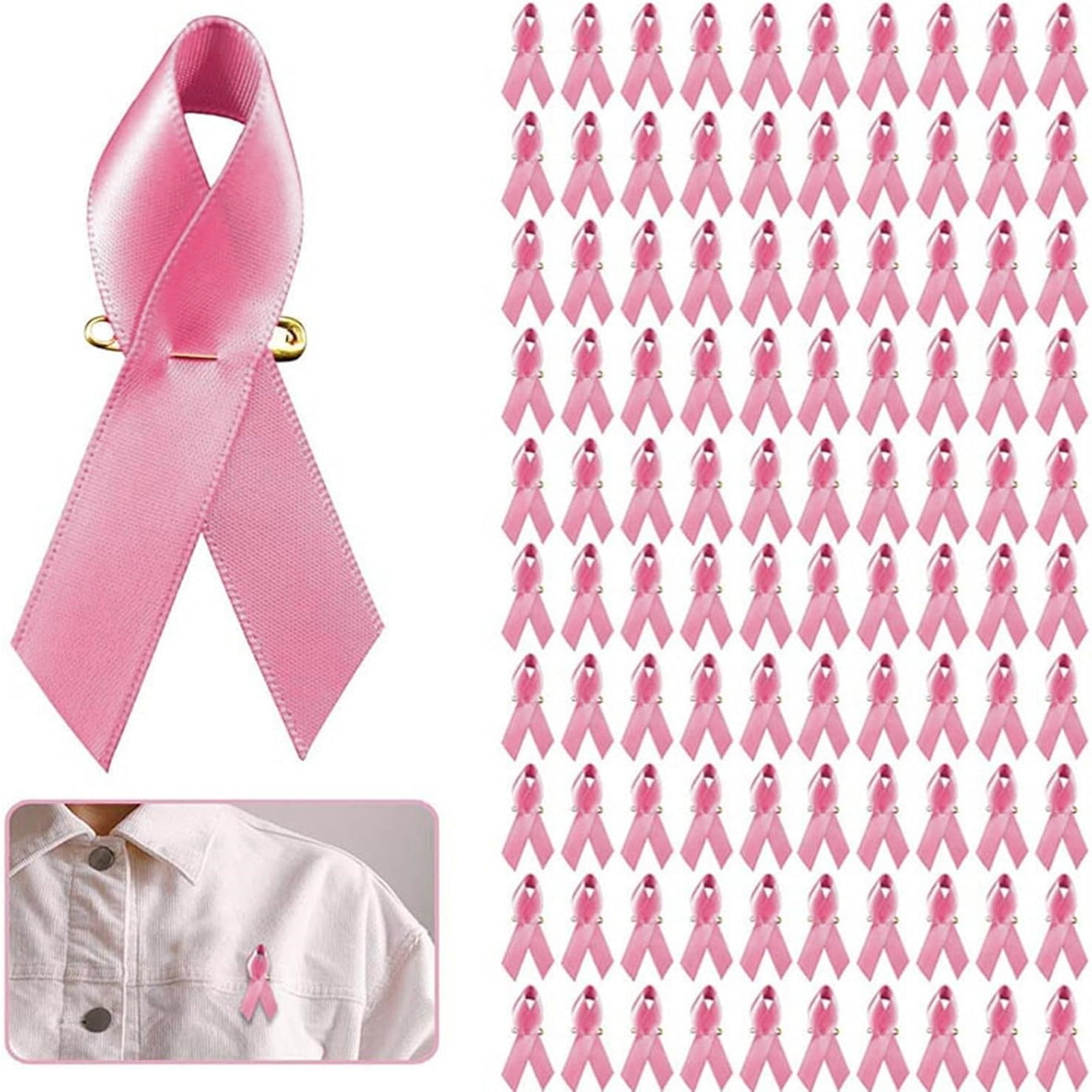 Brooches for Women Clearance Pack Of 100 Breast Ribbon Brooches October ...