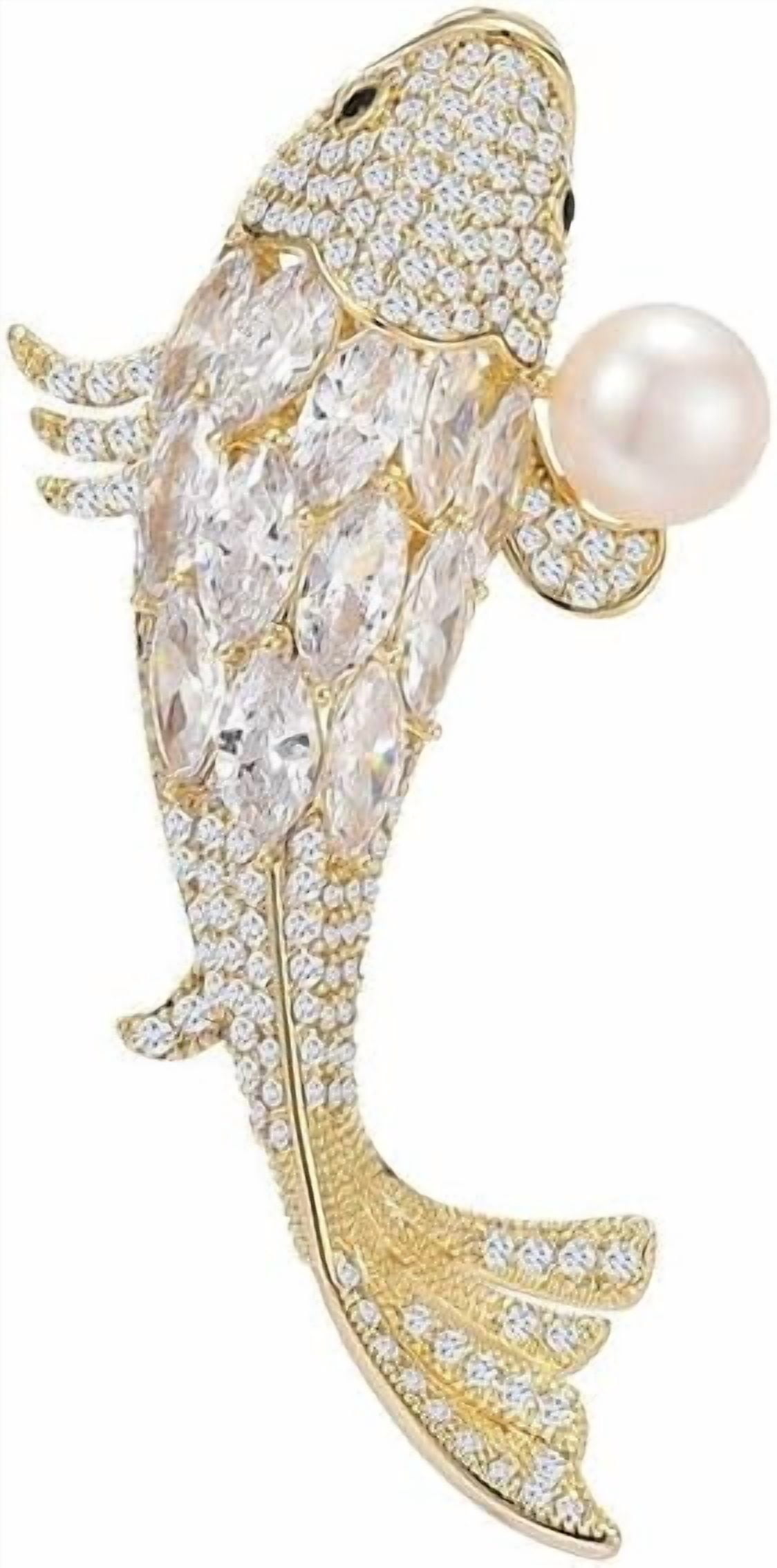 Brooches and Pins for Women Elegant Flower Pearl Brooches Costume ...