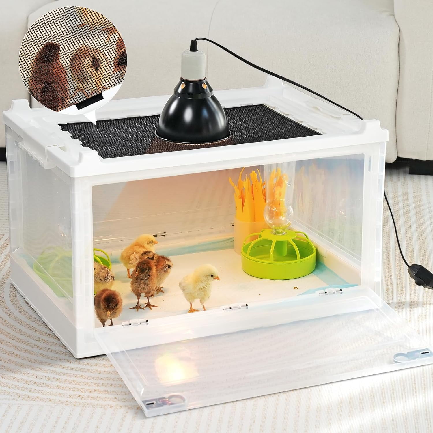 Brooder Box for Chicks, Chicken Brooder Box Warms Up to 25 Chicks ...
